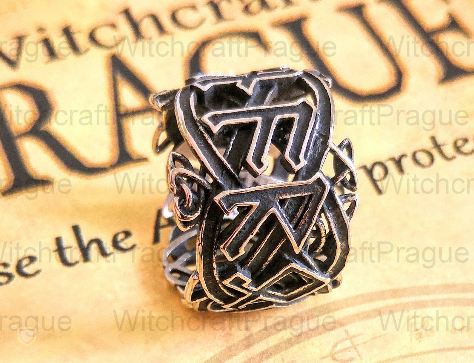 Celtic Dark Magic Ring Rune Witchcraft Druids Amulet Wicca | Etsy
