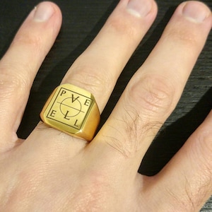 John Dee PELE Ring Talisman, Enochian Witchcraft Amulet - Etsy
