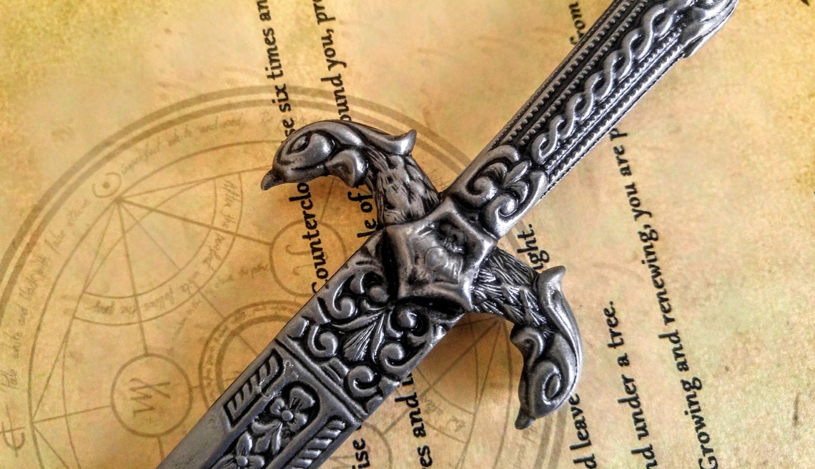 Ritual Witchcraft Dagger With Etching Alchemy Talisman Atheme - Etsy
