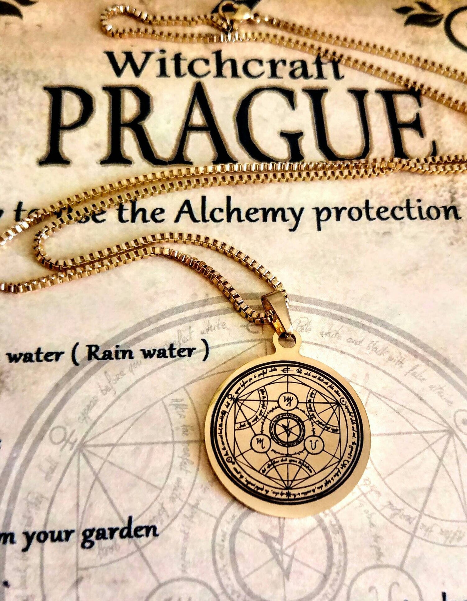 Alchemy Protection Necklace Witchcraft Amulet Wicca Talisman | Etsy