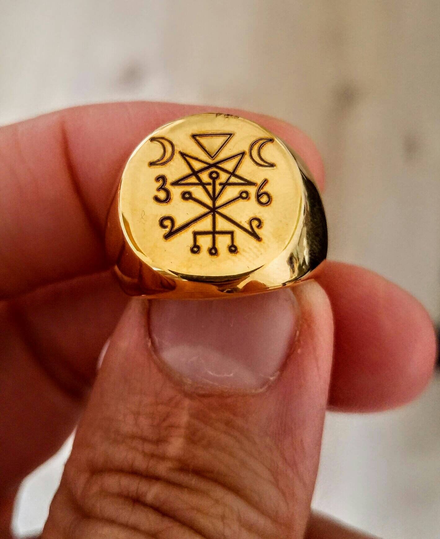 Alchemy Lilith Sigil Ring Goetia Seal Witchcraft Amulet Wicca | Etsy Canada