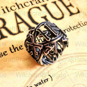 Celtic Dark Magic Ring Rune Witchcraft Druids Amulet Wicca Talisman ...