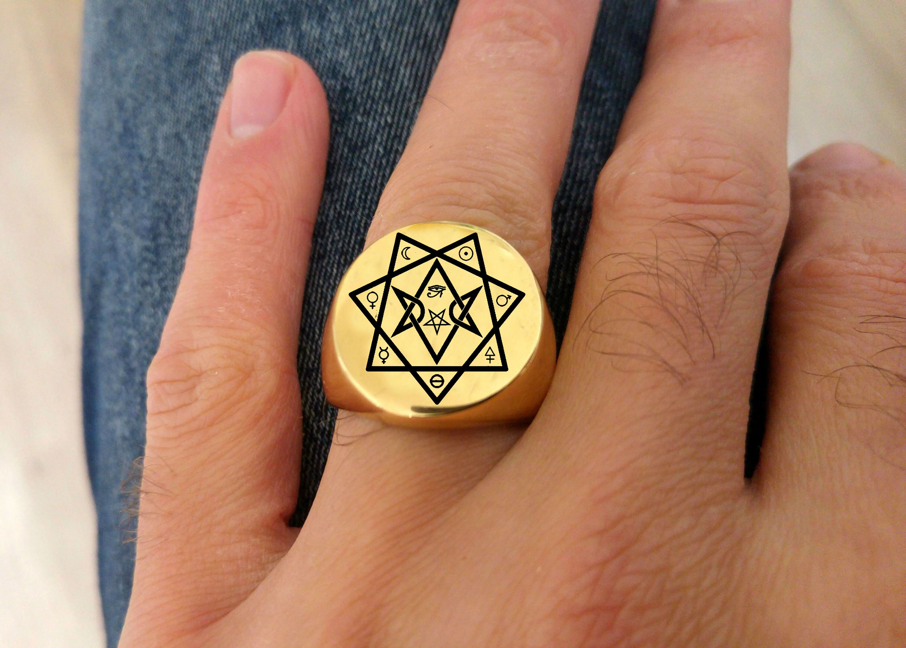 Alchemy Thelema seal ring occult amulet witchcraft talisman | Etsy