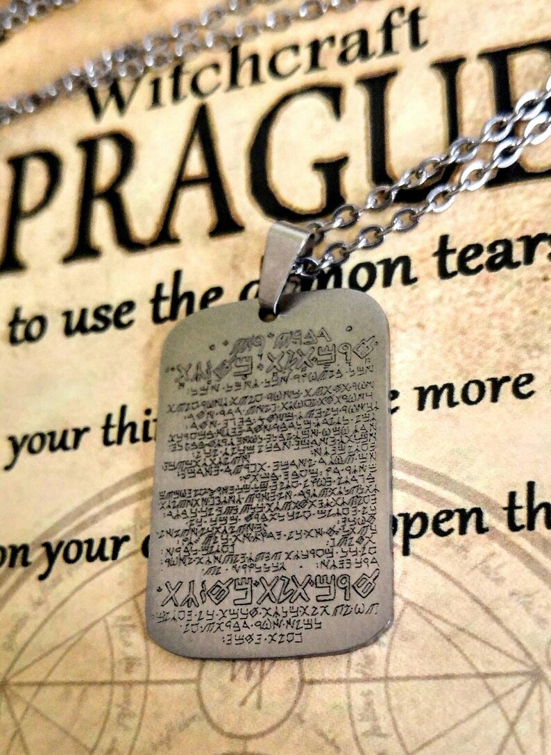 The Emerald tablet of Hermes necklace alchemy talisman | Etsy