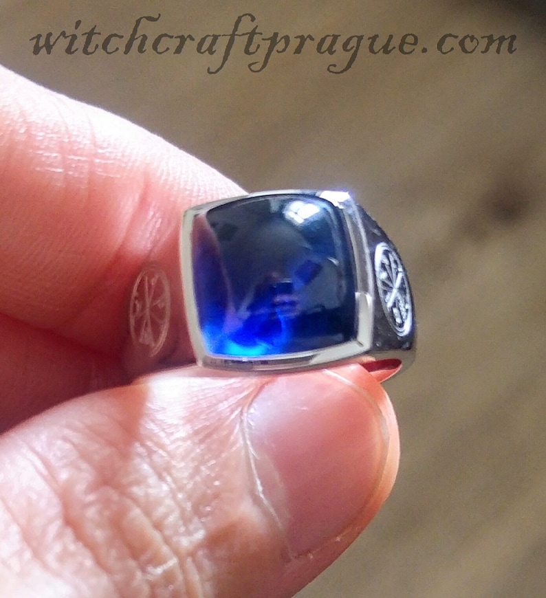 Customized Magic Ring Amulet, Protection Talisman, Sapphire Ring - Etsy