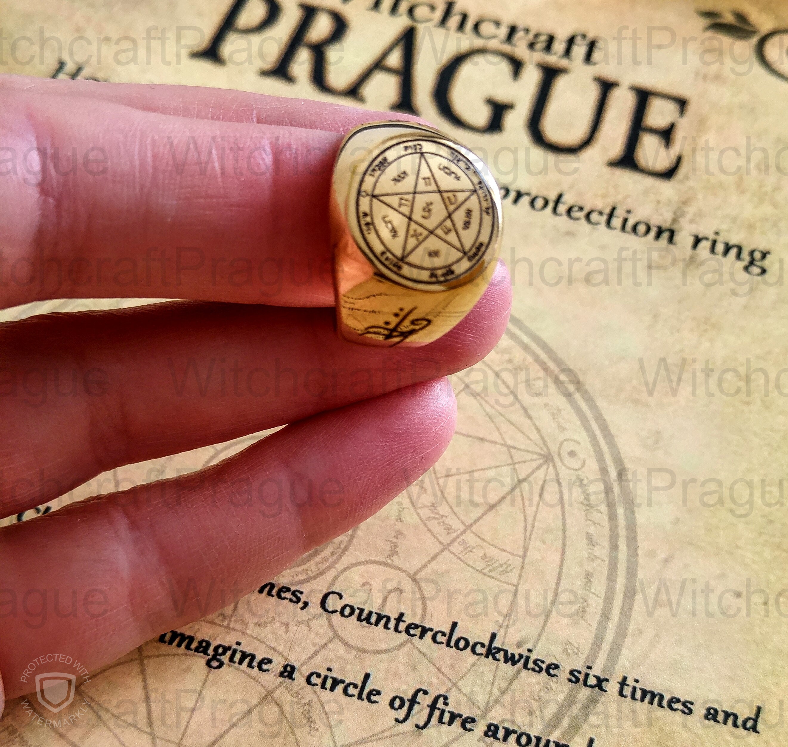 Alchemy pentacles ring sigil of love witchcraft amulet Wicca | Etsy