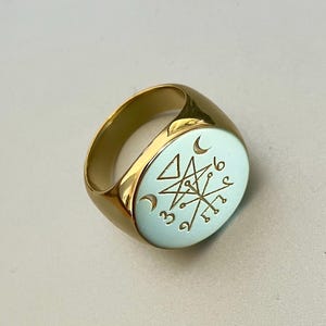 Alchemy Lilith Sigil Ring Goetia Seal Witchcraft Amulet Wicca Talisman ...