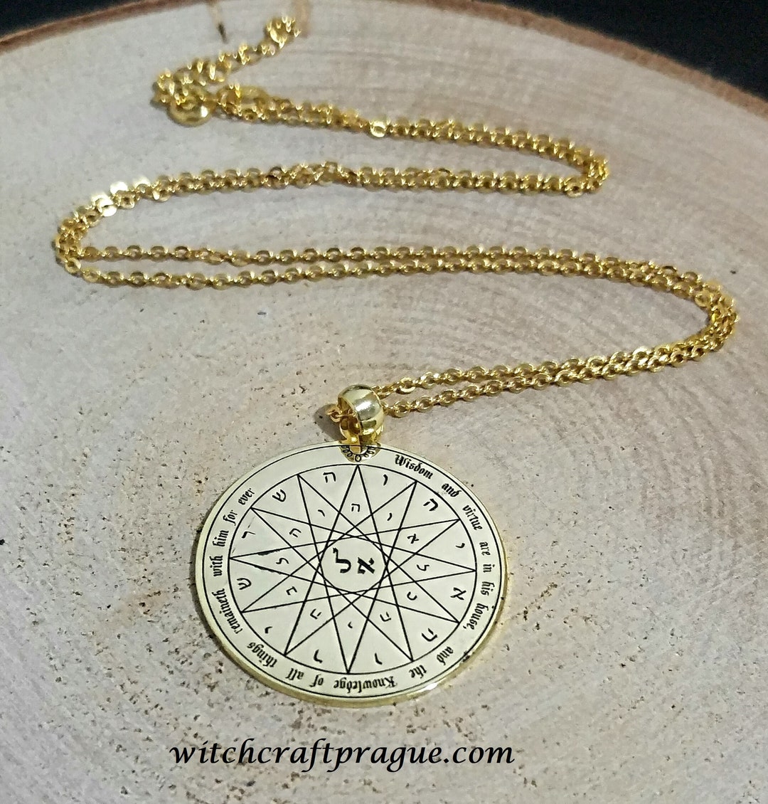 Witchcraft Fourth Pentacle of Mercury Necklace Lesser Key 925 - Etsy