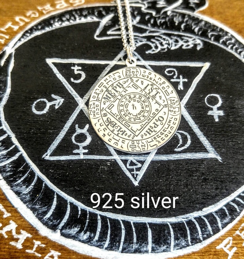 Witchcraft Mephistopheles seal necklace amulet demon talisman | Etsy