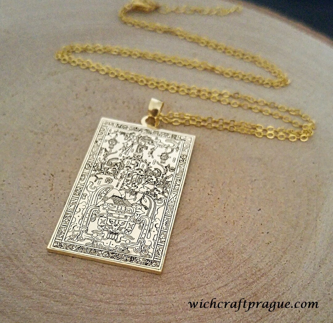 Mayan Amulet Necklace King Pakal 925 Silver,warrior Talisman - Etsy