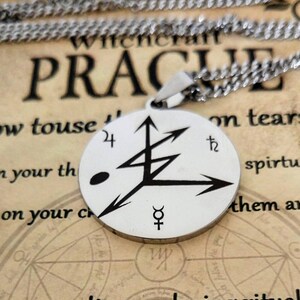 Chaos Magic Ellis Sigil Necklace With Alchemy Symbols - Etsy