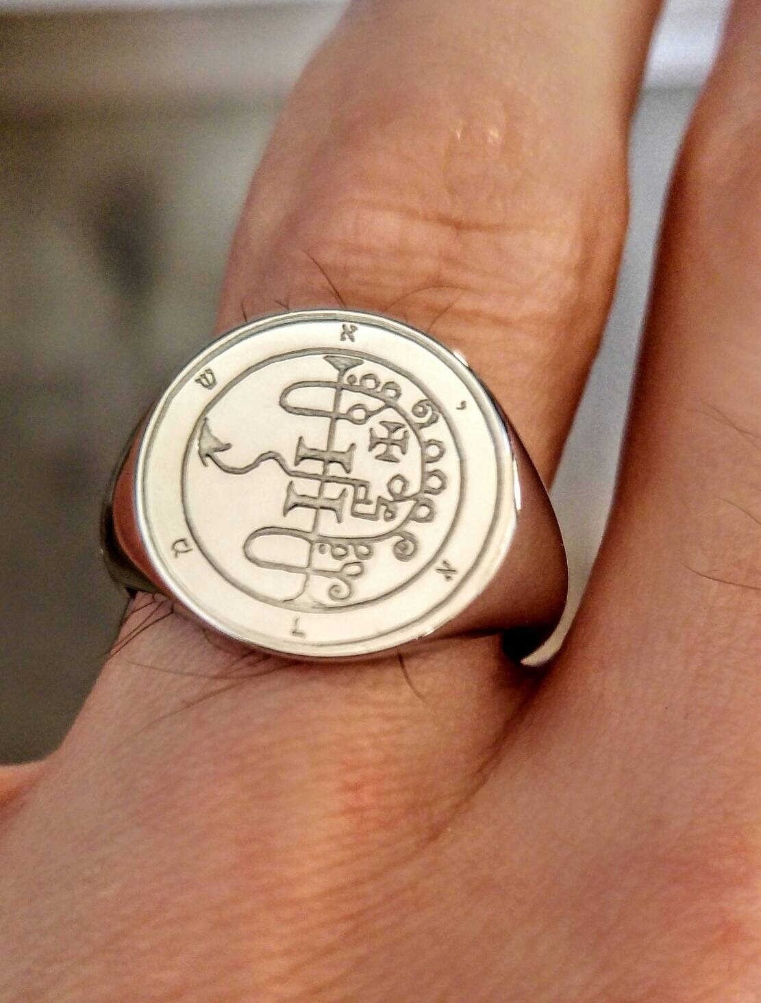 Witchcraft Goetia Asmodai Sigil Ring Amuletdemon Sealking | Etsy