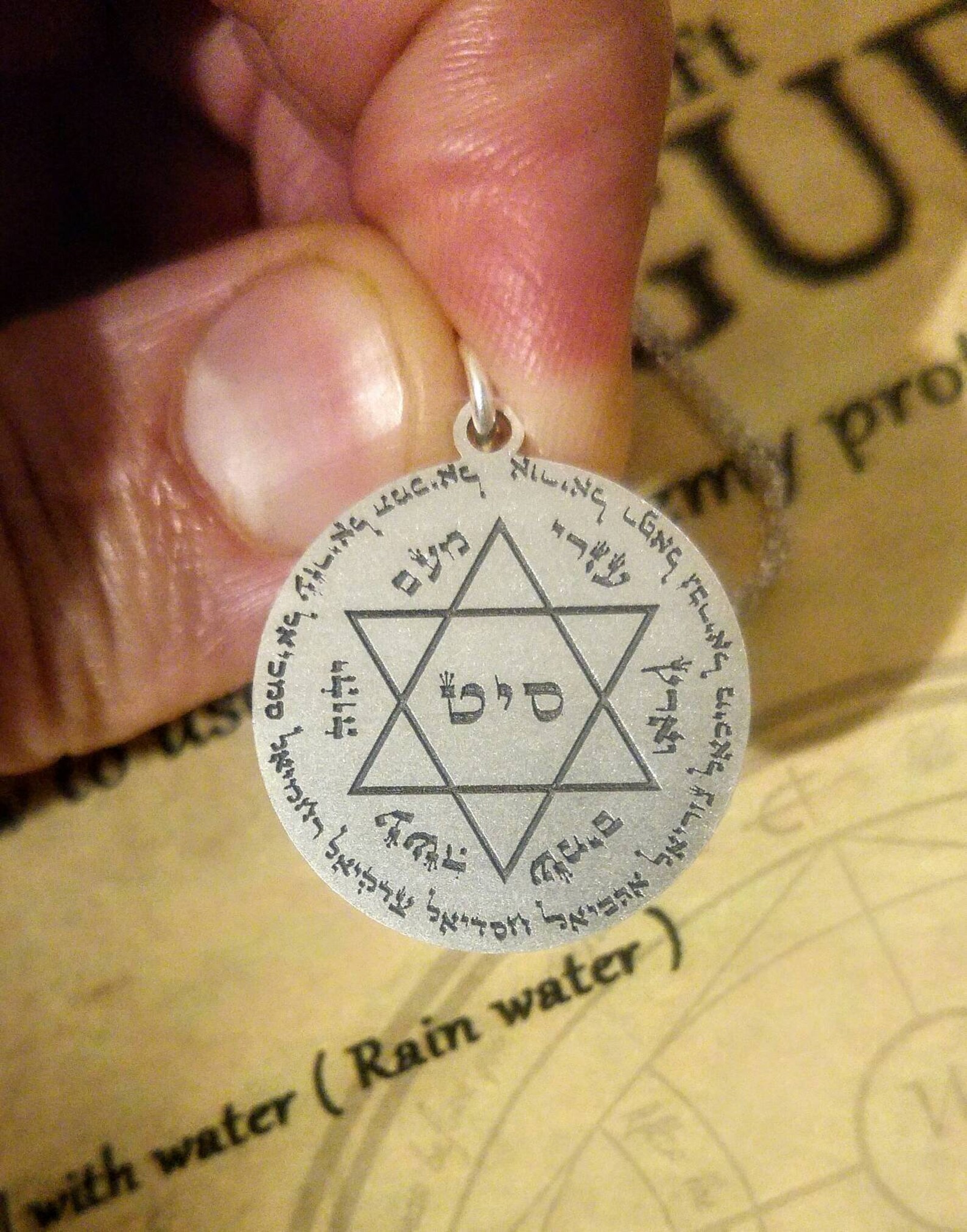 Witchcraft Archangel Spell Necklace Amulet Wicca Talisman Name of God ...