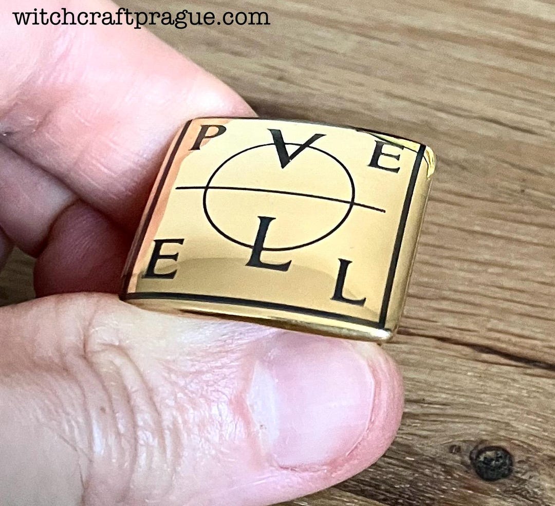 Enochian PELE Ring Magick Amulet, John Dee Witchcraft Talisman, Occult ...