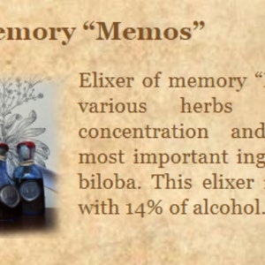Alchemy Memory Potion Authentic Witchcraft Elixir Bottle Medieval Magic ...
