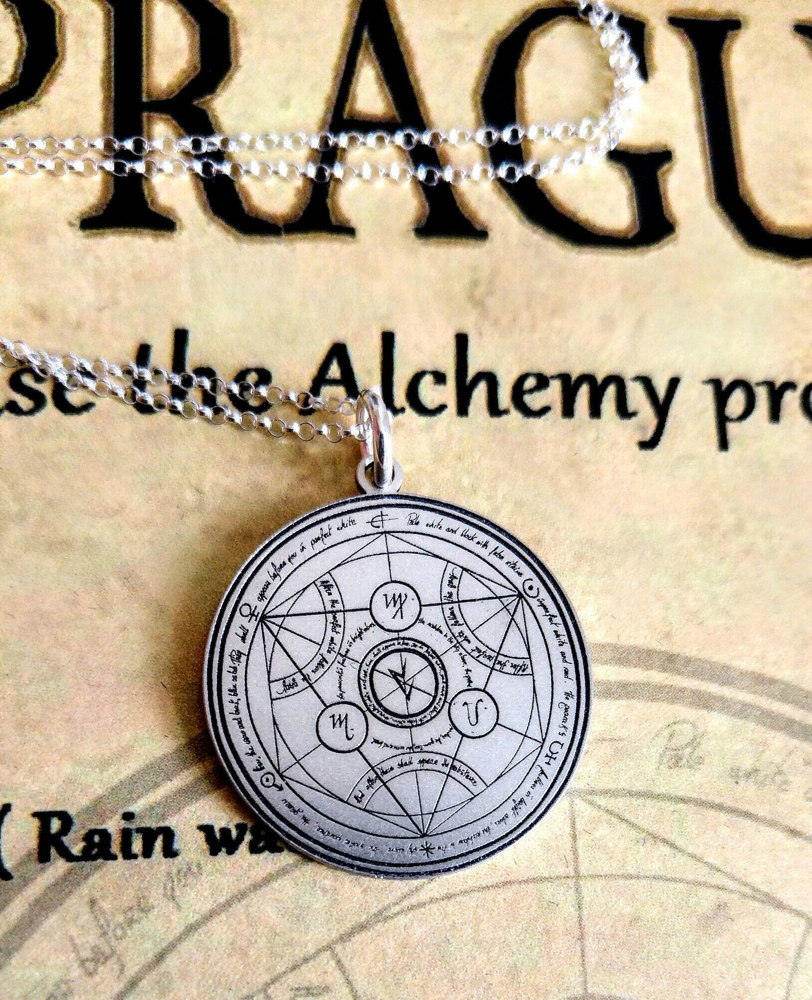 Alchemy Protection Necklace Witchcraft Amulet Wicca Talisman | Etsy