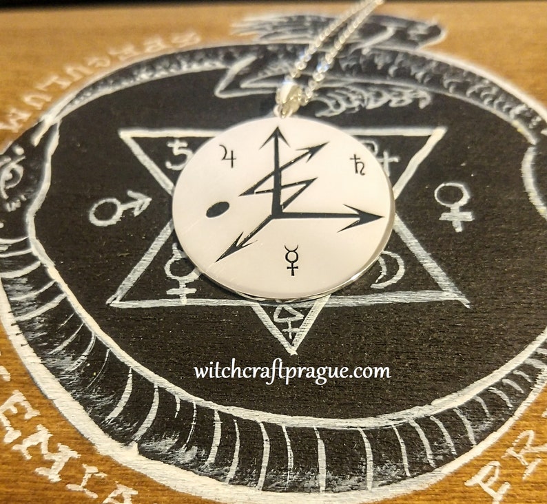 Chaos Magic Ellis Sigil Necklace With Alchemy Symbols - Etsy