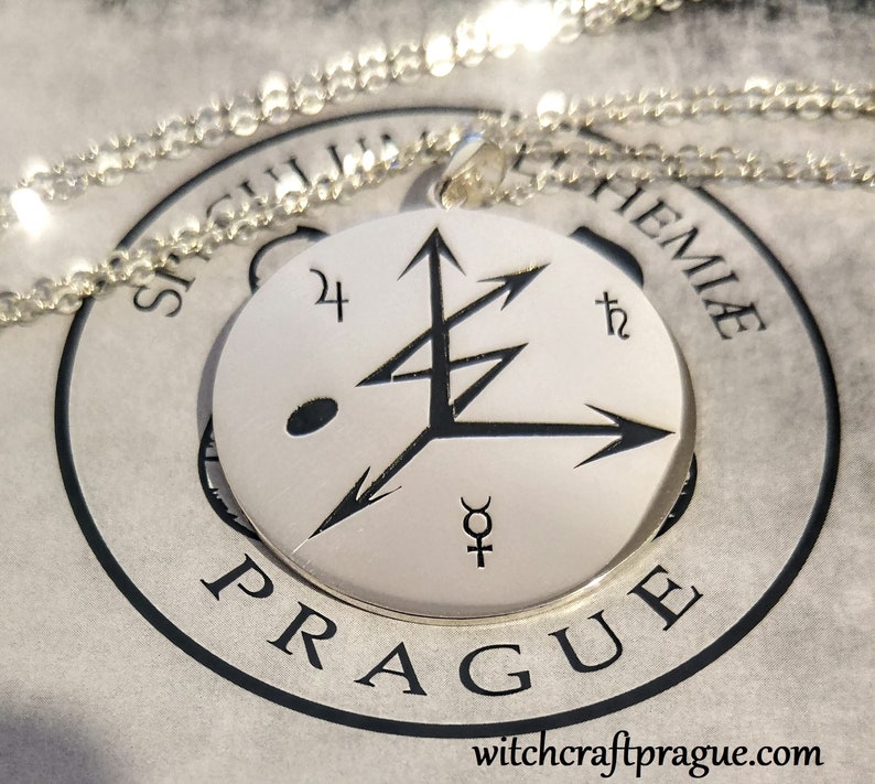 Chaos Magic Ellis Sigil Necklace With Alchemy Symbols - Etsy