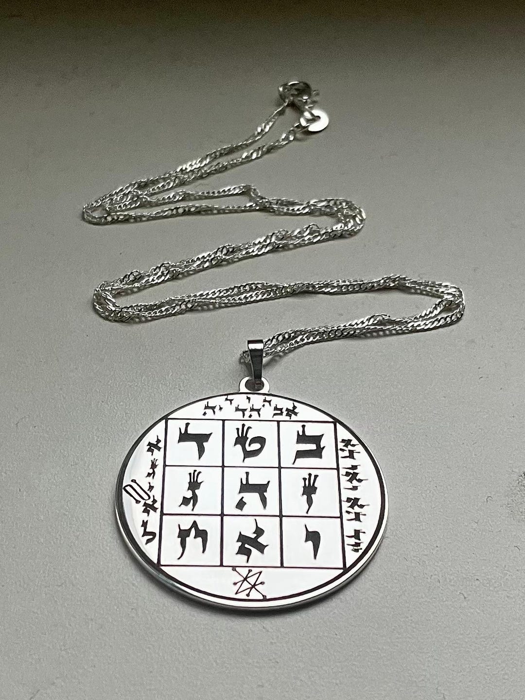 Saturn Planetary Talisman Necklace, Protection Magic Square, Success ...