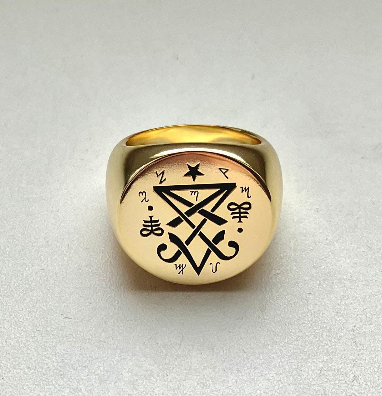 Lucifer Sigil Ring ,witchcraft Amulet, Angel Sigil Talisman - Etsy