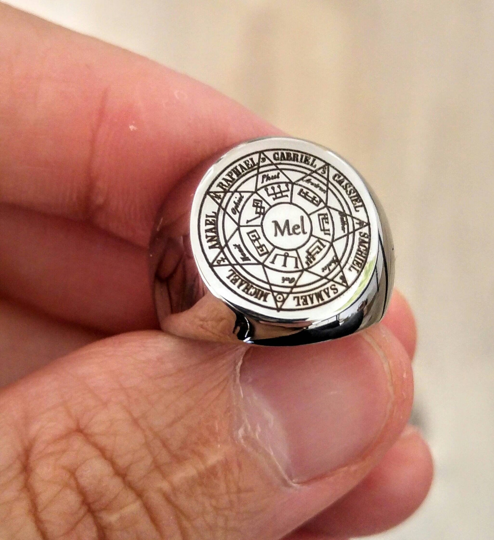 Custom Alchemy Archangels Ring Goetia Amulet Witchcraft Wicca Talisman ...