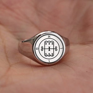 Goetia Amon Sigil Ring, Witchcraft Amulet, Seal of Solomon, - Etsy