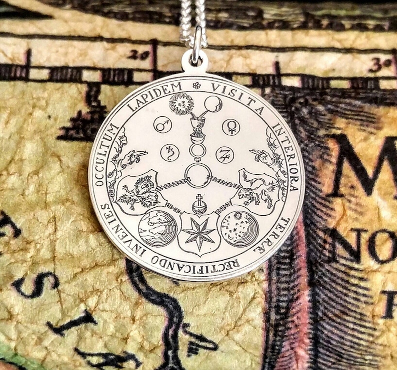 Alchemy V.I.T.R.I.O.L Necklace Witchcraft Amulet 925 Silver - Etsy