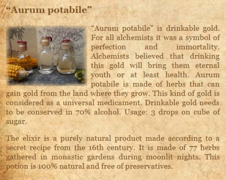Alchemy Gold Potion Witchcraft Elixir Bottle Medieval Magic - Etsy ...
