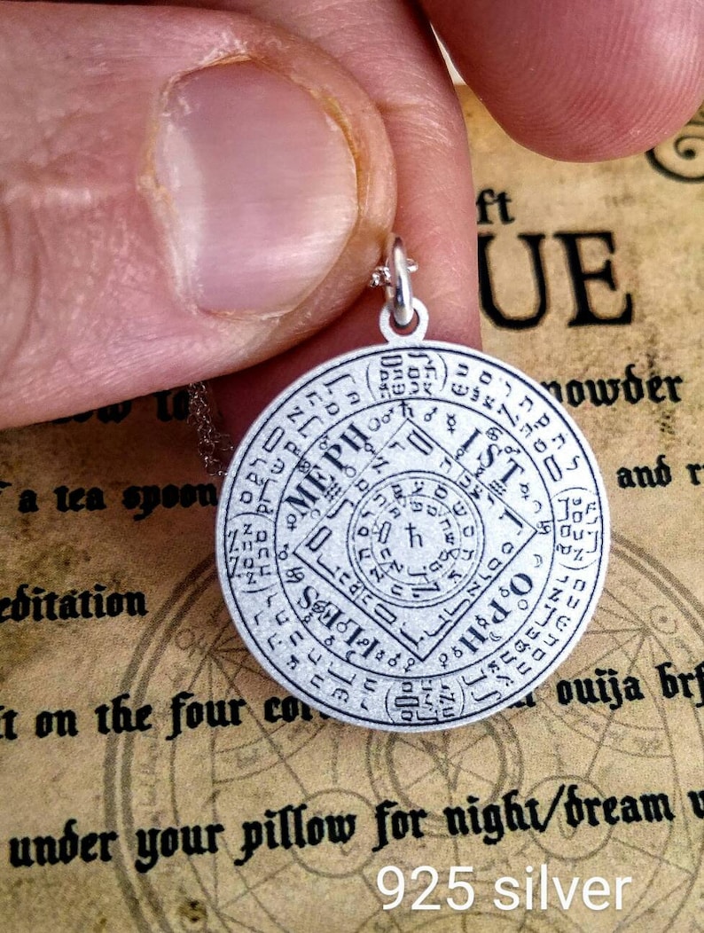 Witchcraft Mephistopheles Seal Necklace Amulet Demon Talisman - Etsy