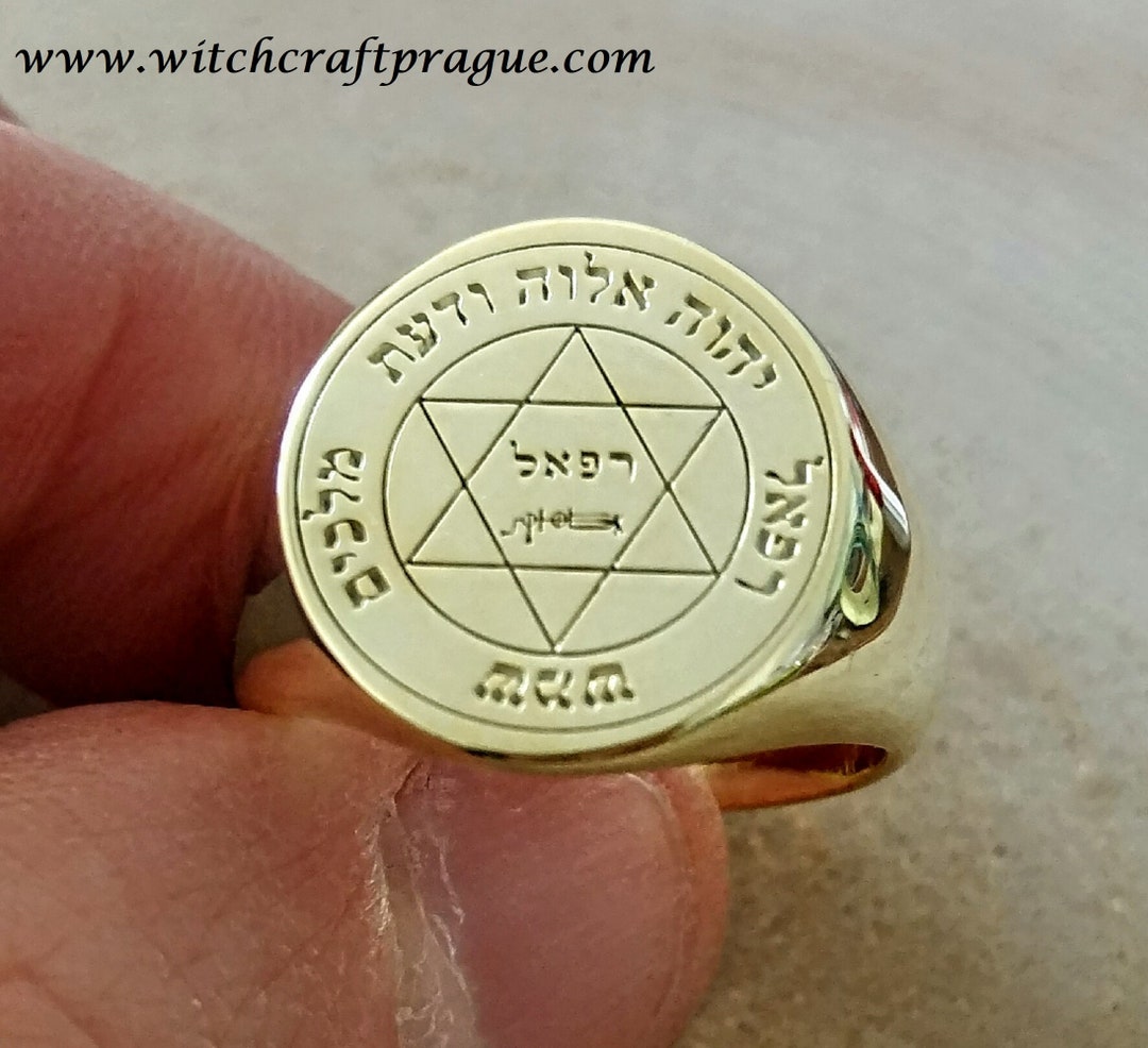 Alchemy Archangel Raphael Sigil Ring Witchcraft Amulet Wicca Talisman ...