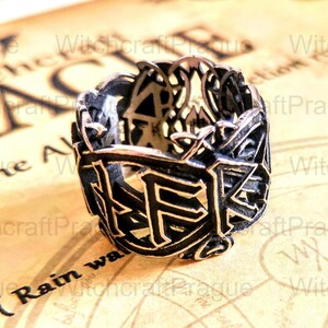 Celtic Dark Magic Ring Rune Witchcraft Druids Amulet Wicca Talisman ...