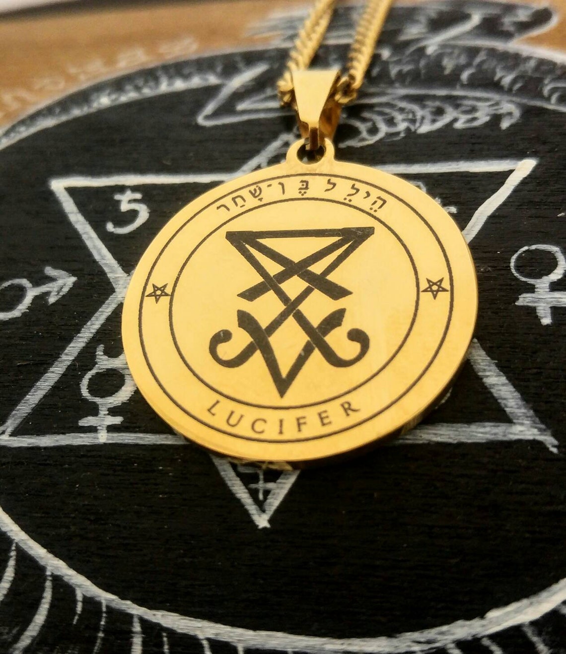 Witchcraft Lucifer Morning Star Sigil Necklace Talisman - Etsy
