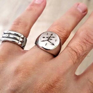 Chaos Magic Ellis Sigil Ring With Alchemy Symbols Witchcraft Amulet ...