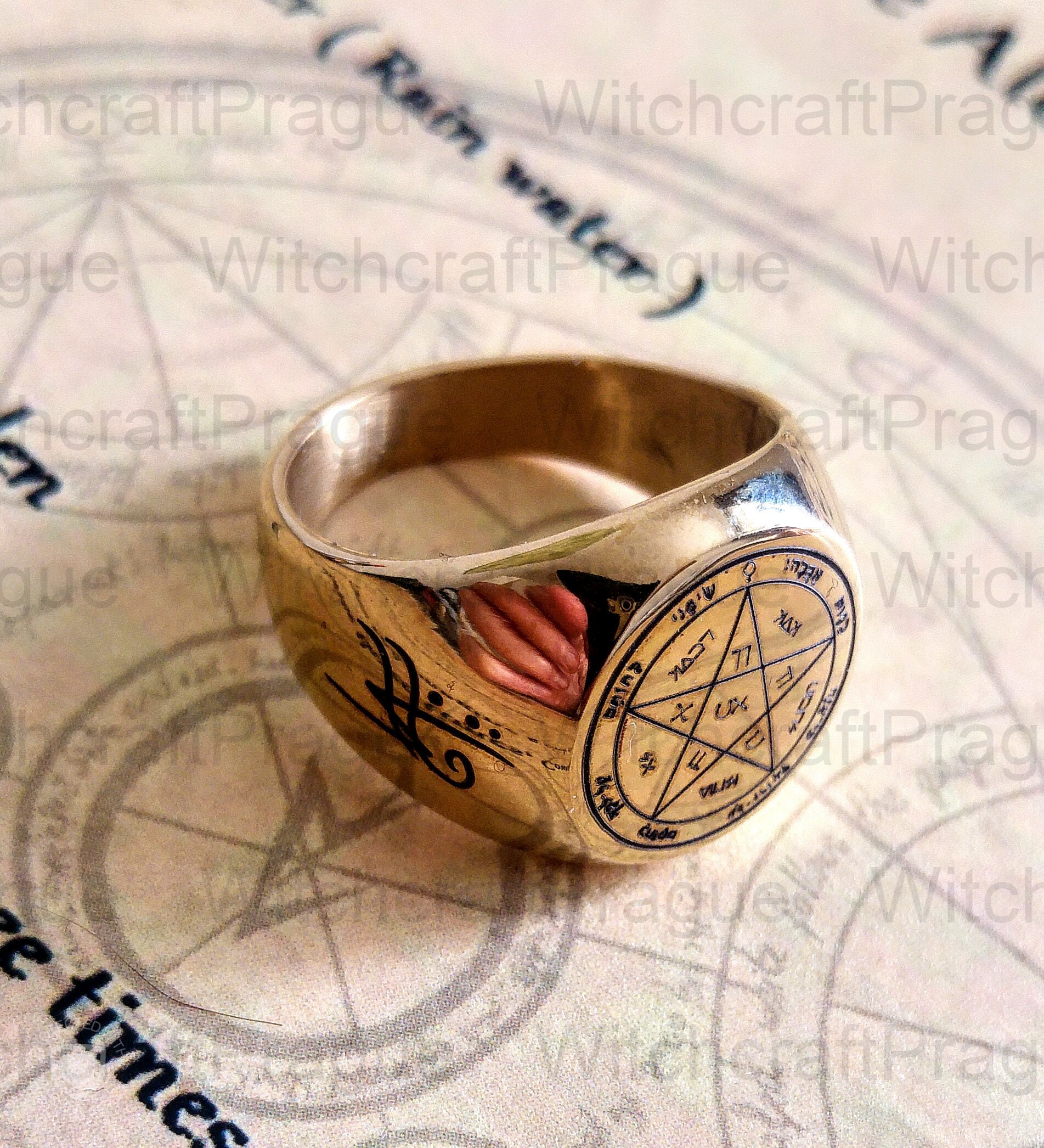 Alchemy pentacles ring sigil of love witchcraft amulet Wicca | Etsy