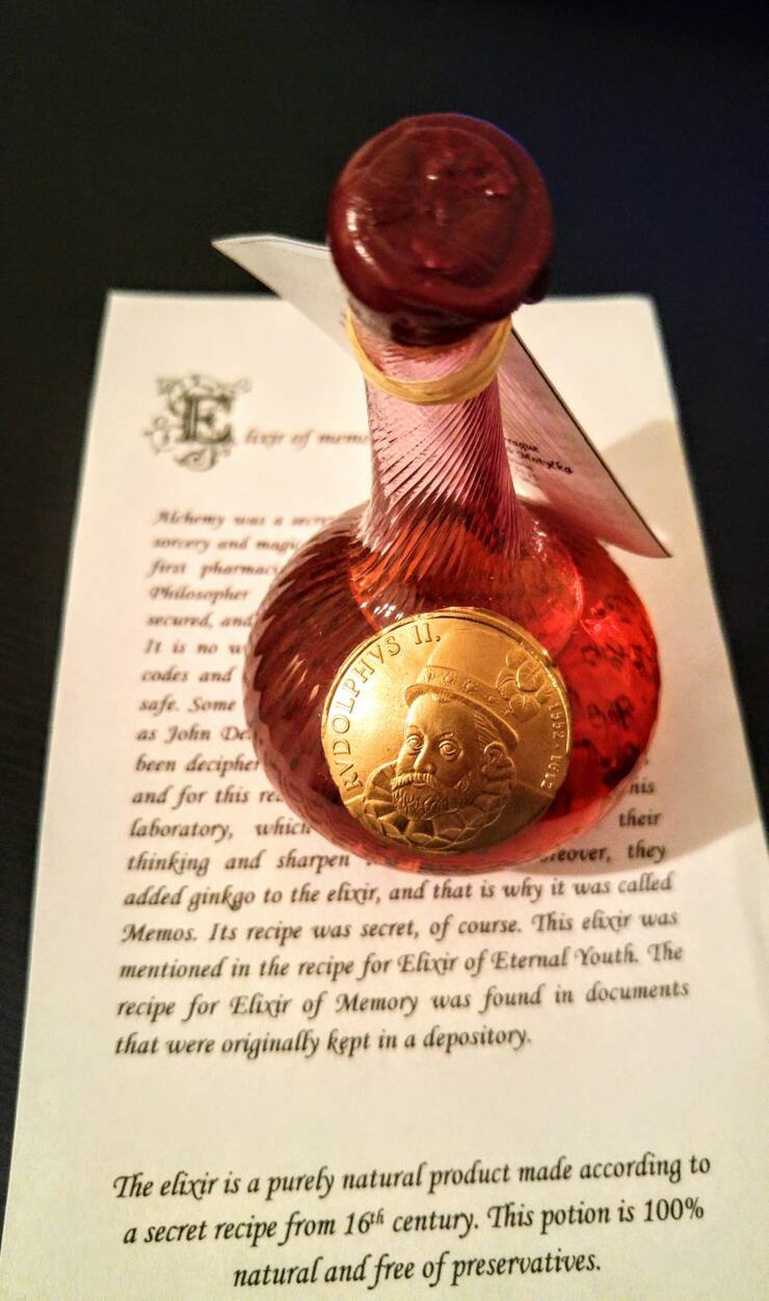 Alchemy Memory Potion Authentic Witchcraft Elixir Bottle Medieval Magic ...