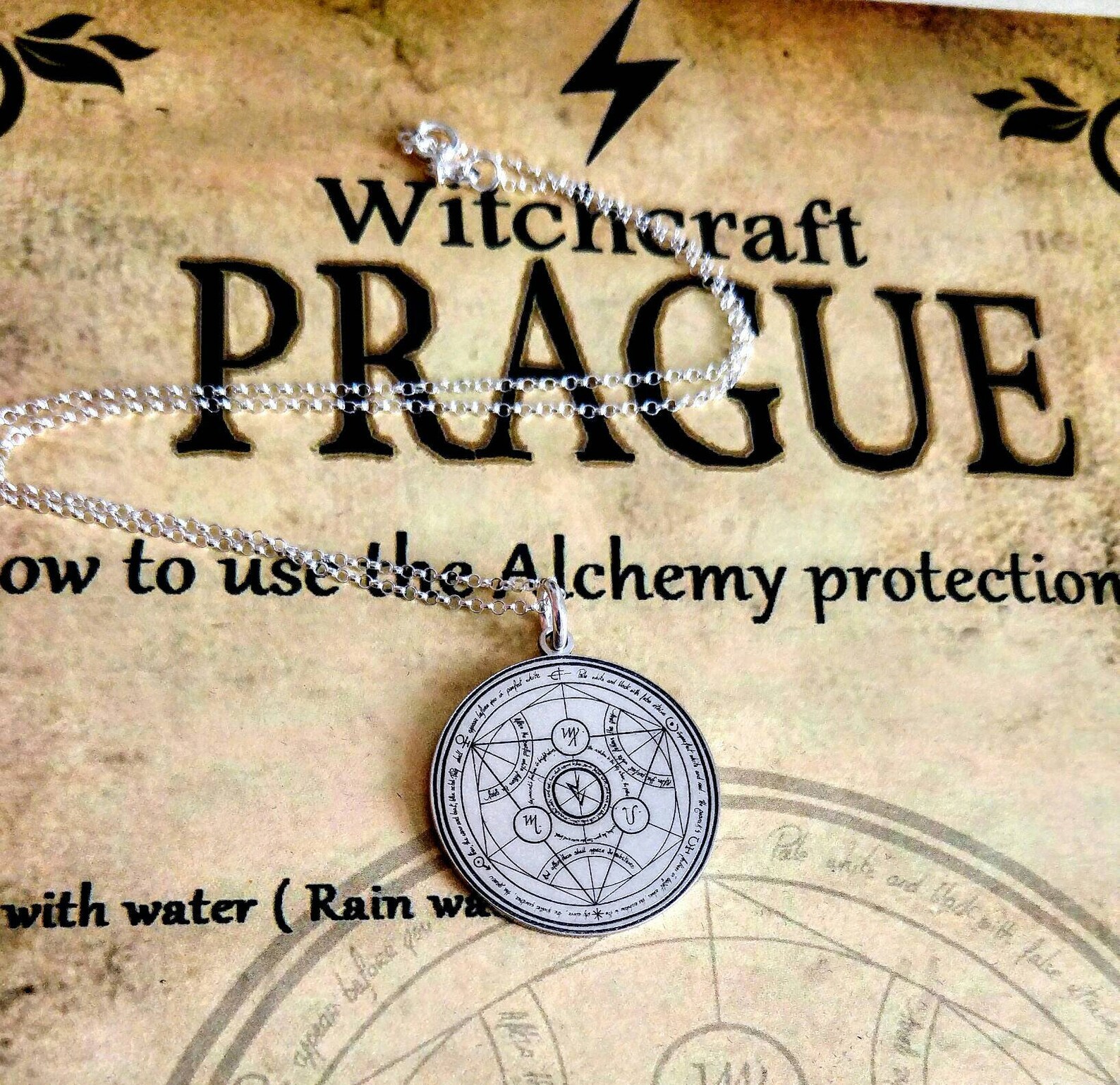 Alchemy Protection Necklace Witchcraft Amulet Wicca Talisman Sigil - Etsy