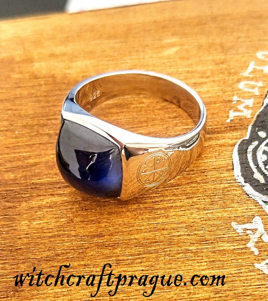 Customized Magic Ring Amulet, Protection Talisman, Sapphire Ring - Etsy