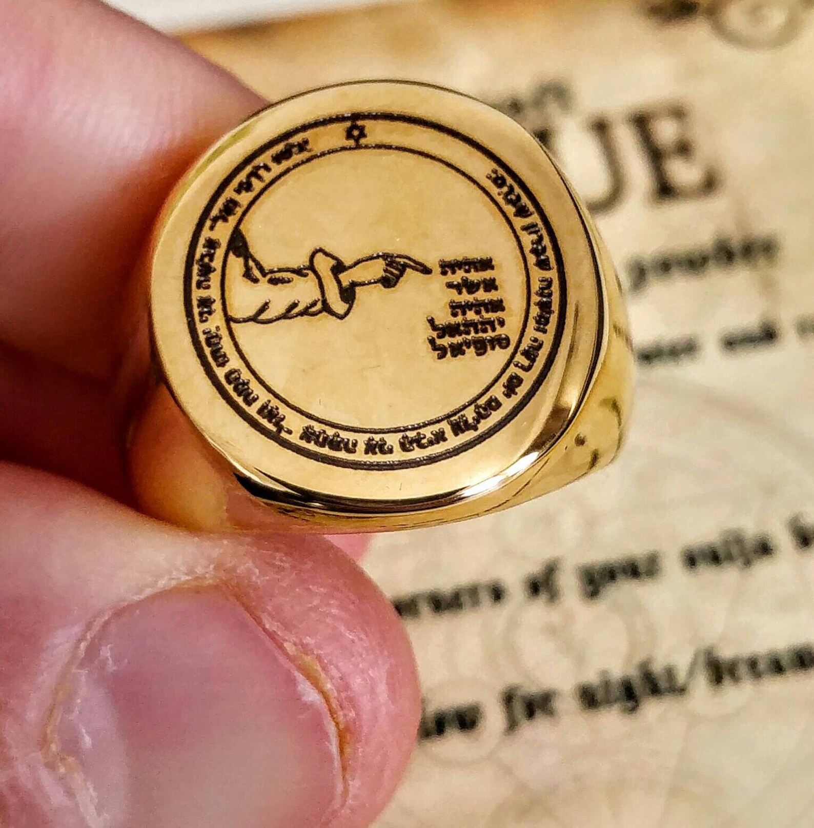 Seal of Solomon Fourth Pentacle of the Moon Ringwitchcraft - Etsy