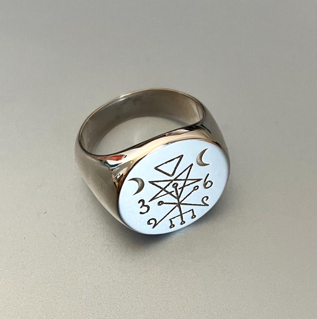 Alchemy Lilith Sigil Ring Goetia Seal Witchcraft Amulet Wicca Talisman ...
