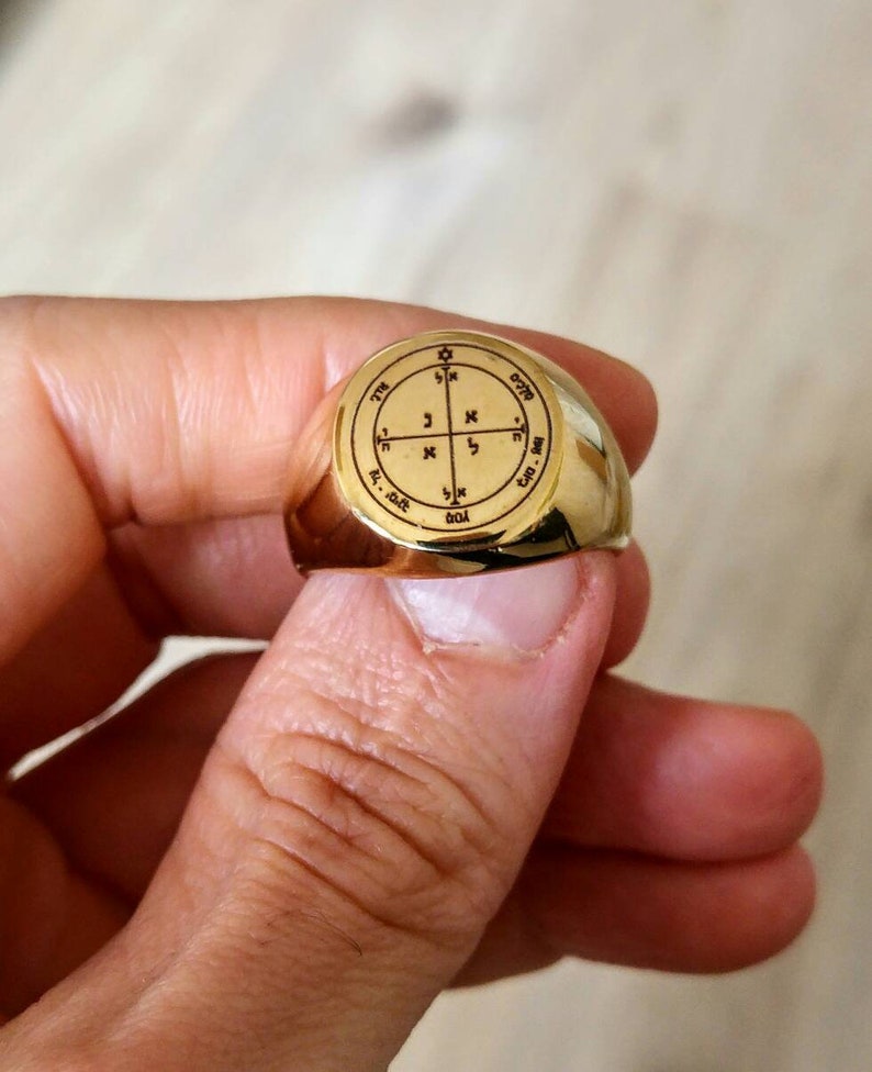 Seal of Solomon Ring Fourth Pentacle of Mars Goetia Amulet - Etsy