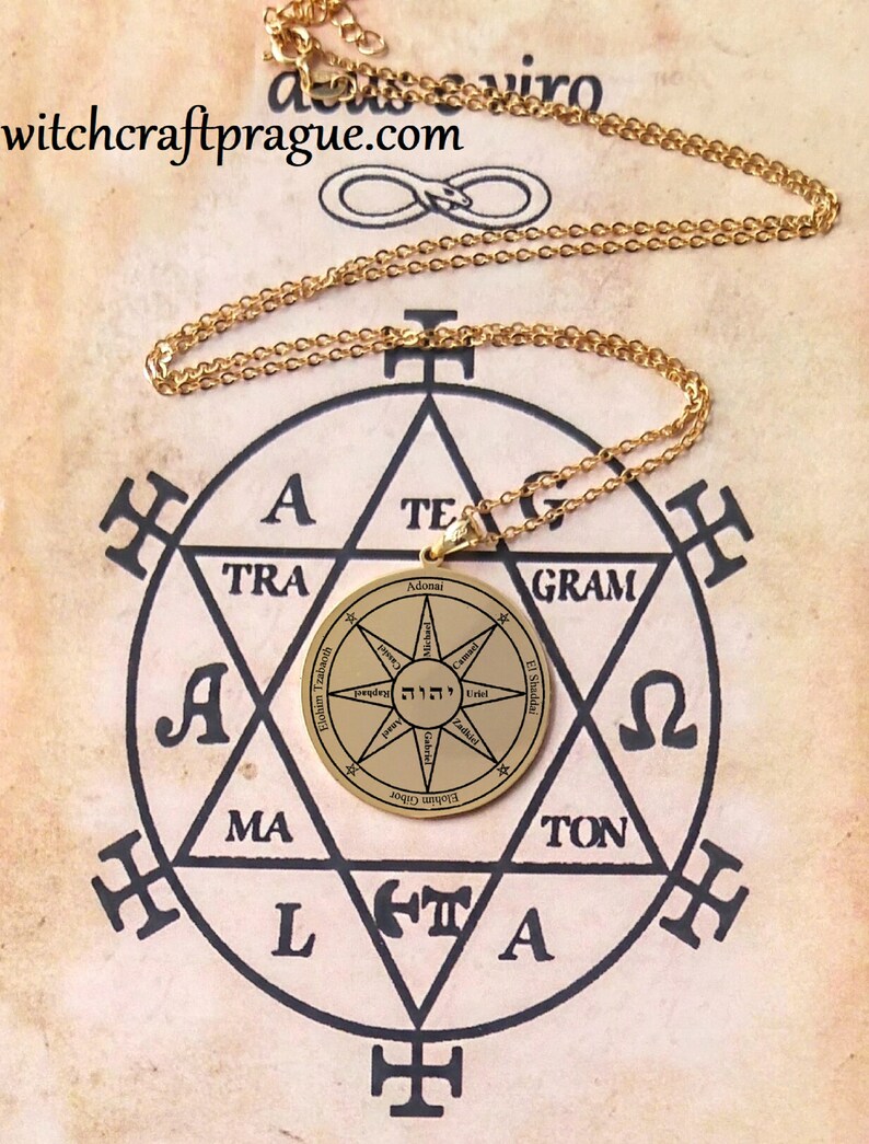 Witchcraft Archangels Necklace Alchemy Amulet Wicca Talisman Name of ...