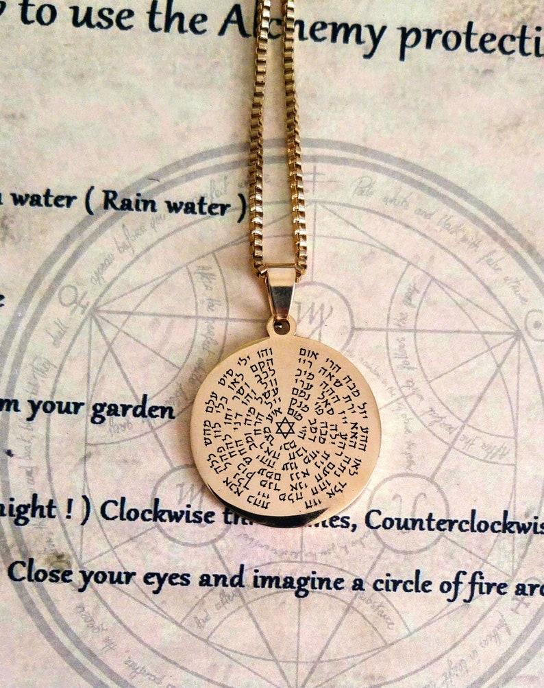 Witchcraft Necklace Names of God Amulet Alchemy Talisman | Etsy