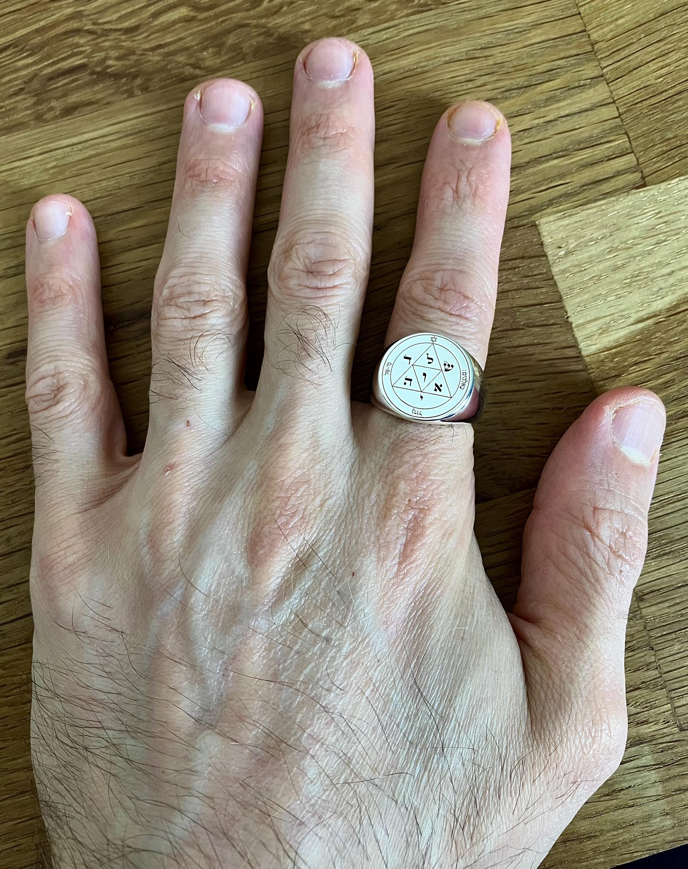 Third Pentacle of Mars Ring, Seal of Solomon Amulet - Etsy