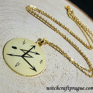 Chaos Magic Ellis Sigil Necklace With Alchemy Symbols - Etsy