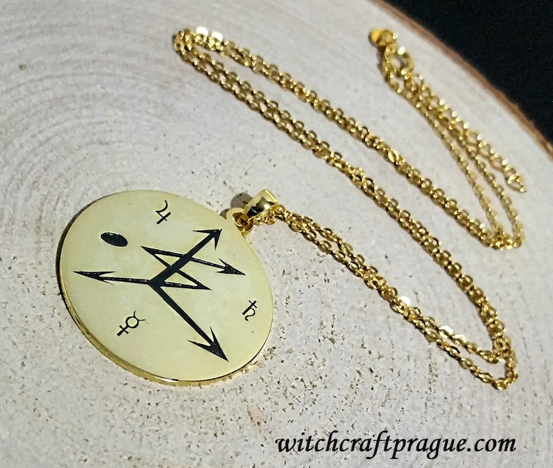Chaos Magic Ellis Sigil Necklace With Alchemy Symbols - Etsy