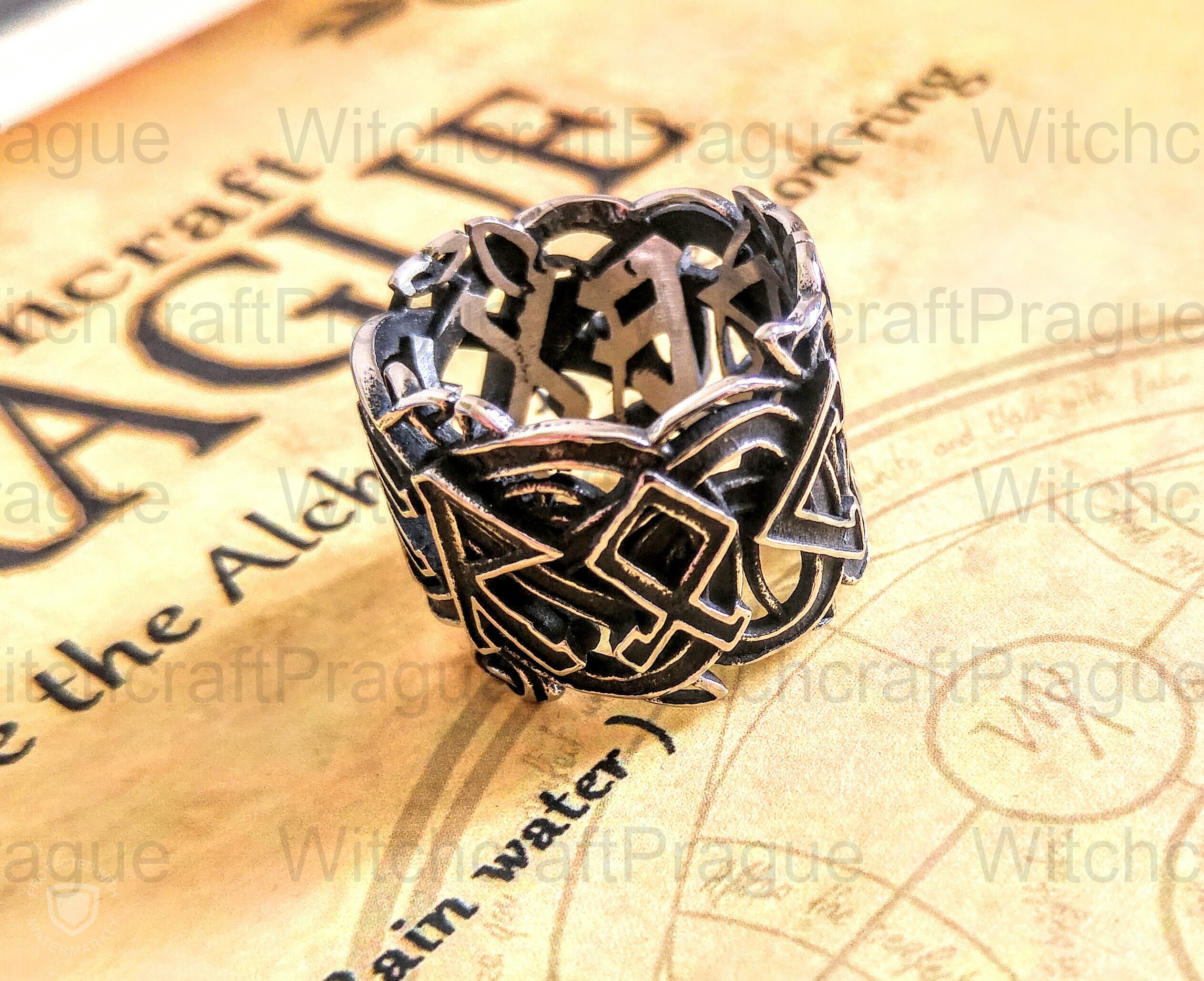 Celtic Dark Magic Ring Rune Witchcraft Druids Amulet Wicca | Etsy