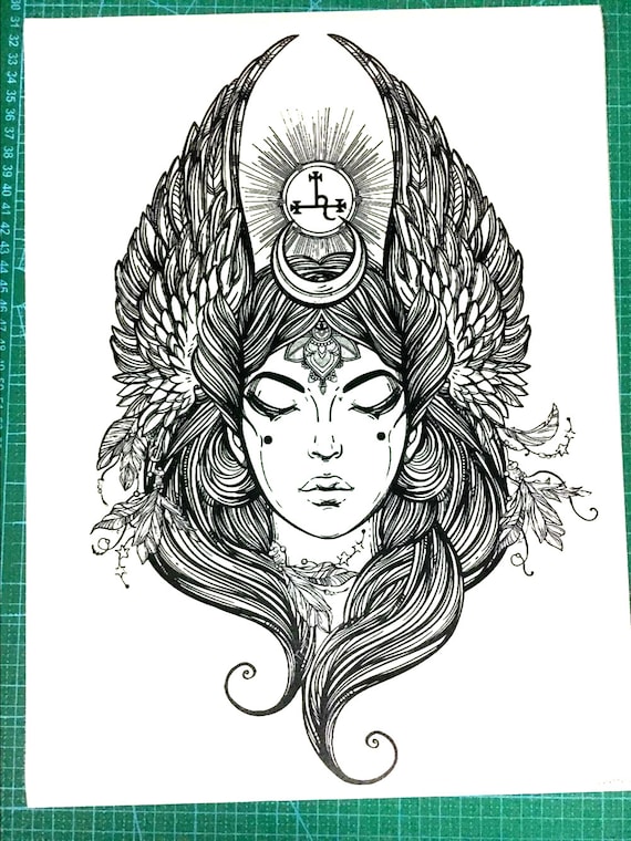Lilith Poster With Her Demon Sigil Witchcraft - Etsy Australia
