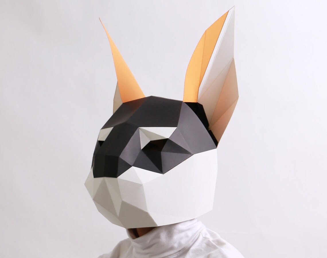 DIY squirrel mask for men pdf printable template party | Etsy