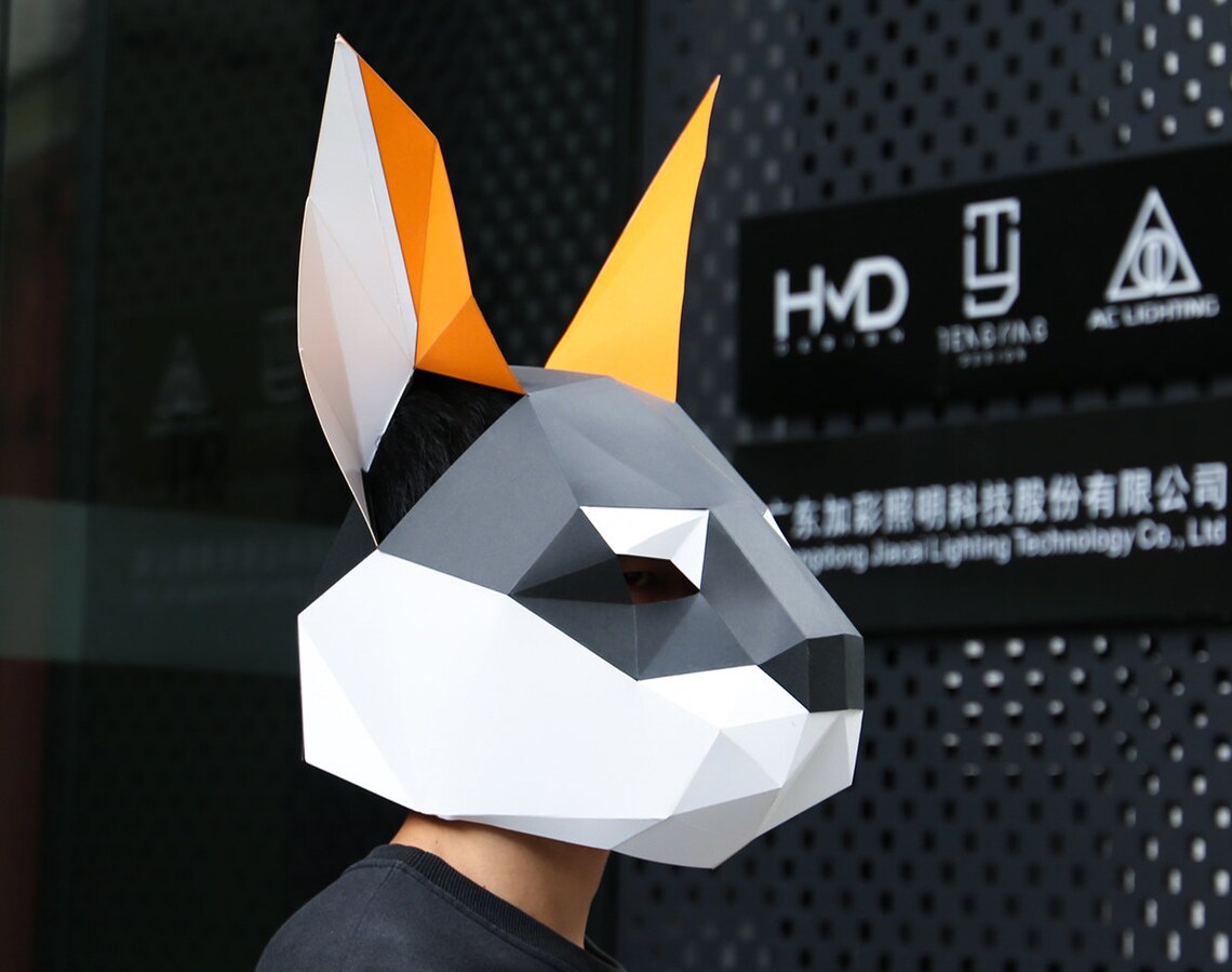 DIY squirrel mask for men pdf printable template party | Etsy