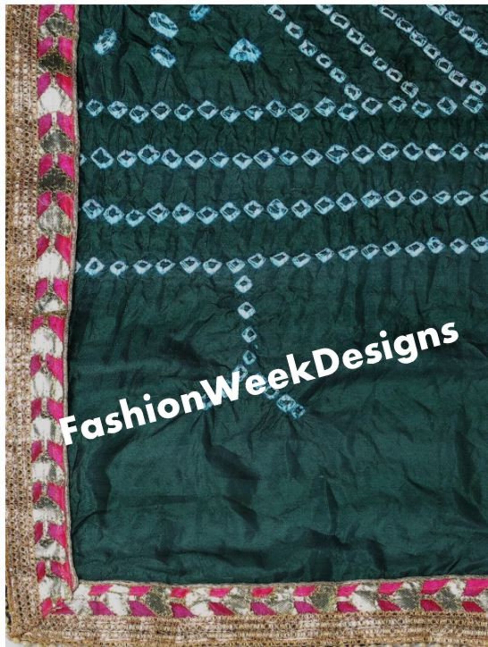 Traditional Rajasthani Green Color Bandhej Bandhani Womens - Etsy